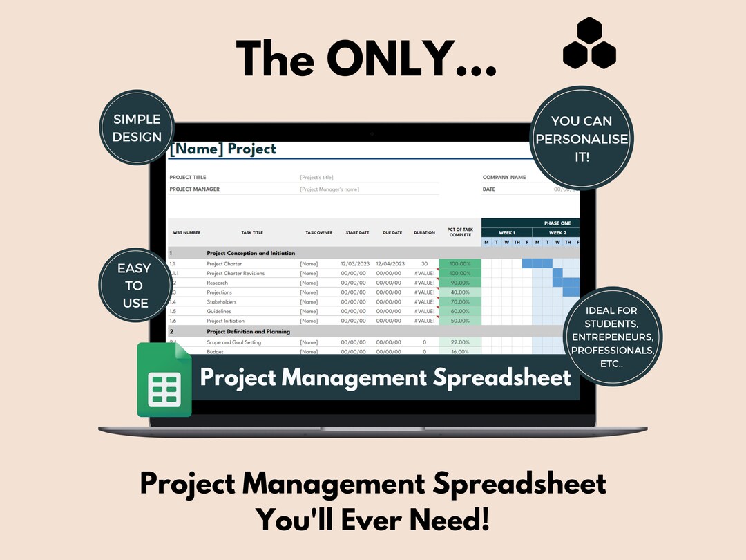 Project Management Tracker Spreadsheet | Small Business Project Tracker ...