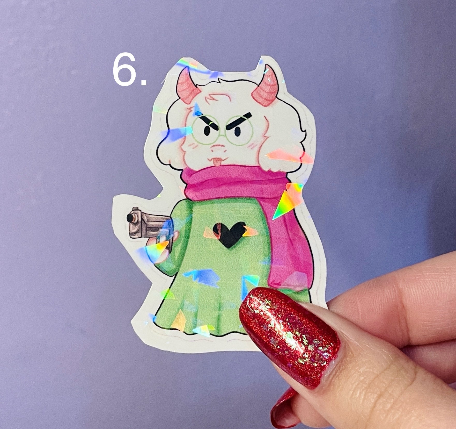 Ralsei Deltarune Holographic Stickers - Etsy