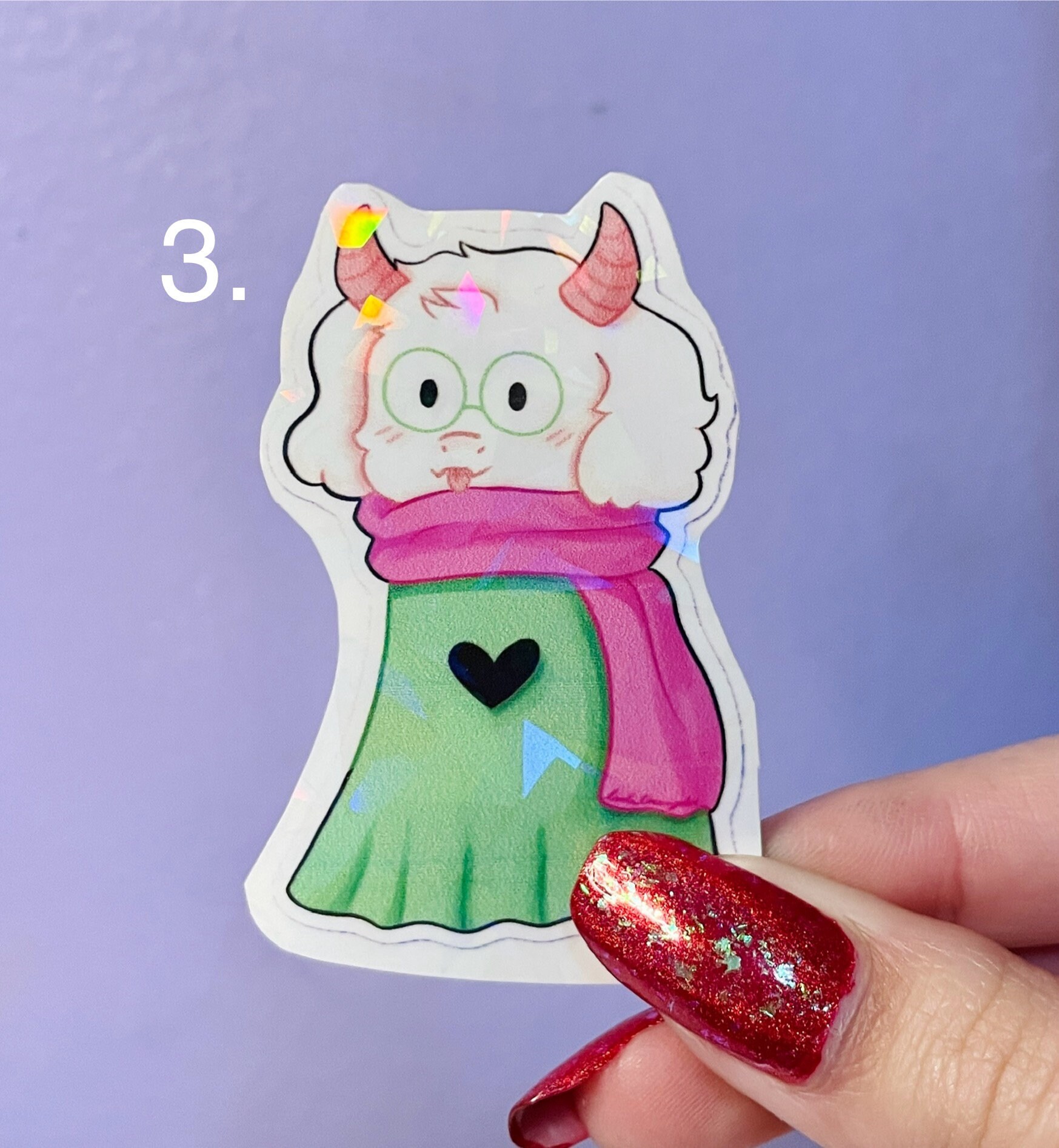 Ralsei Deltarune Holographic Stickers - Etsy