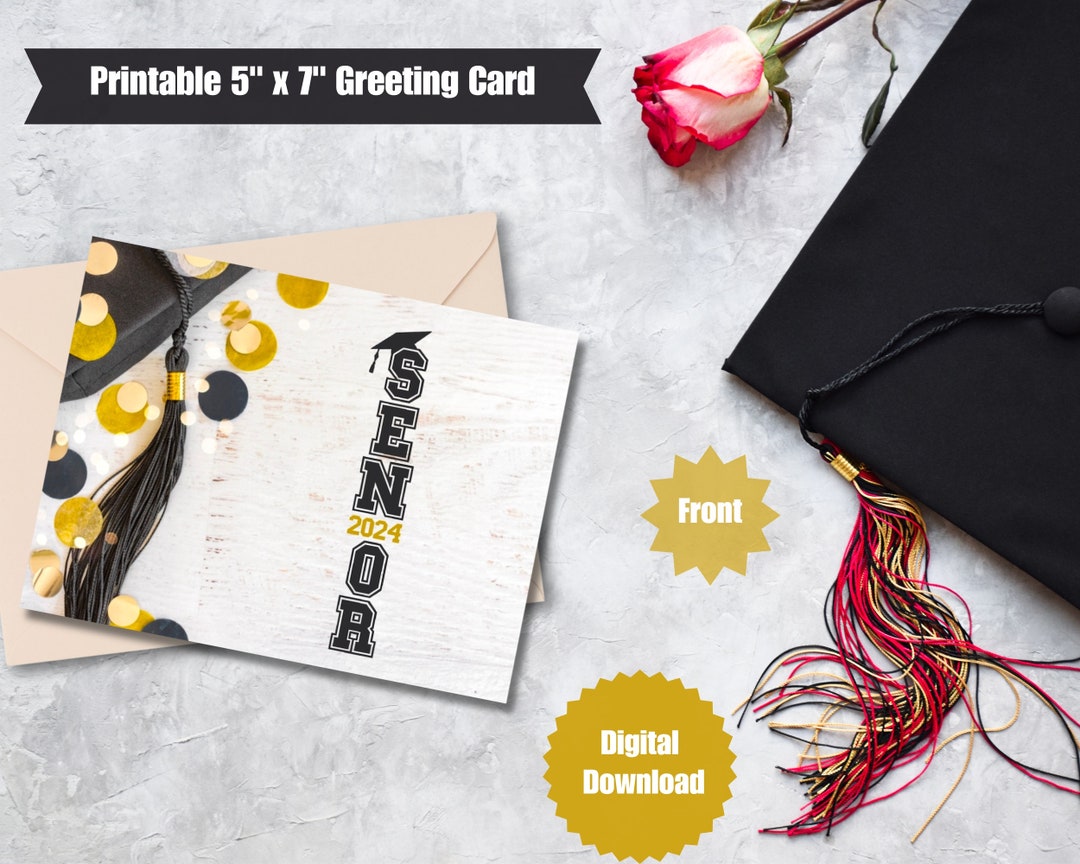 Digital 2024 Graduation Card (5"x7"), Printable Card, Congratulations ...