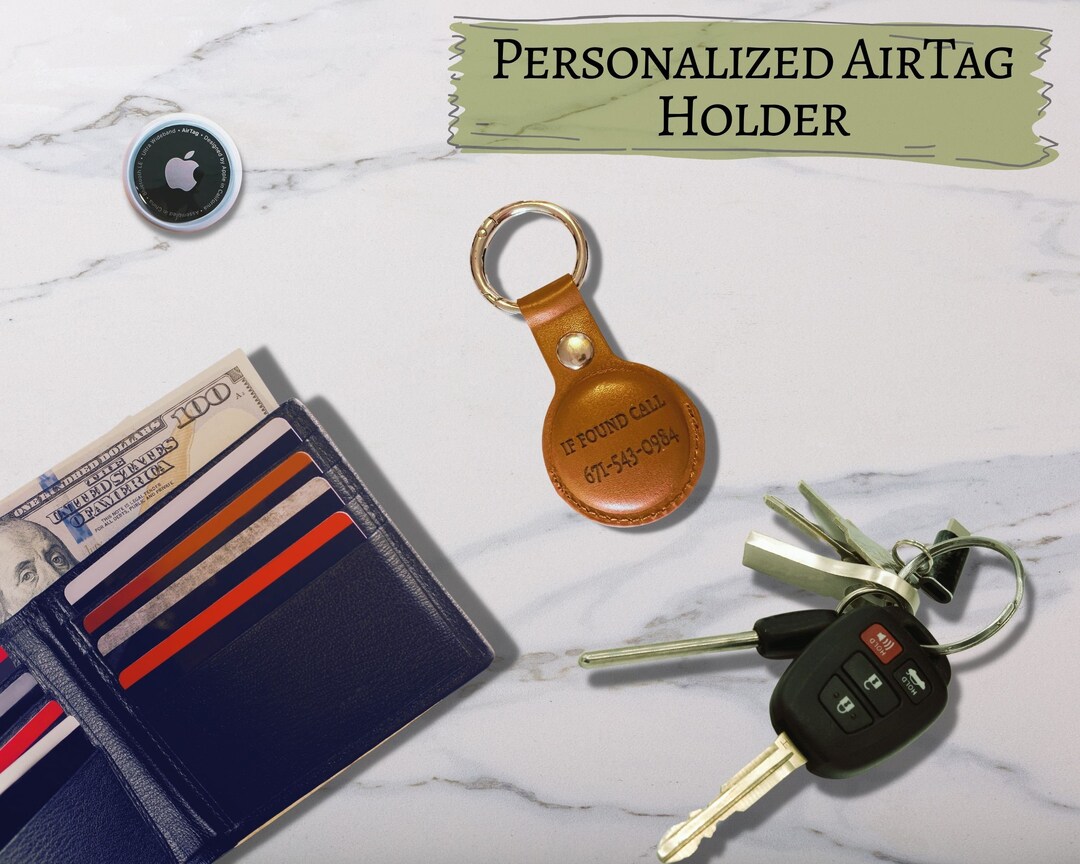 Custom AirTag Holder, Personalized Gift, Graduation Gift, AirTag PU ...
