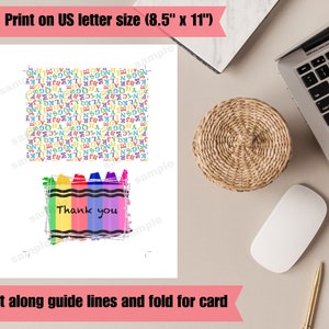 Teacher Appreciation Card-5" X 7" Greeting Card Size, Thank You ...