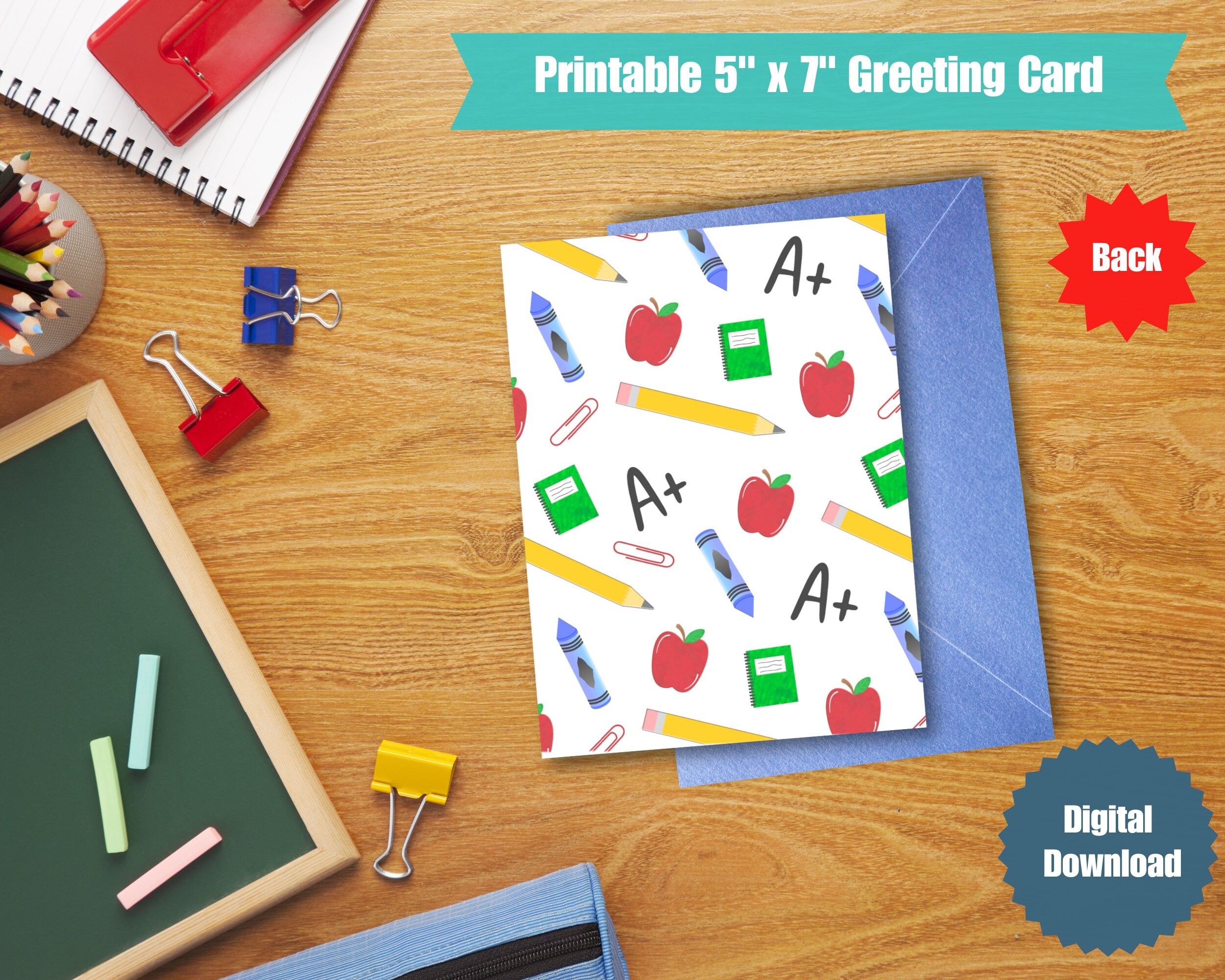 Teacher Appreciation Card-5 X 7 Greeting Card Size, Thank You, Teacher ...