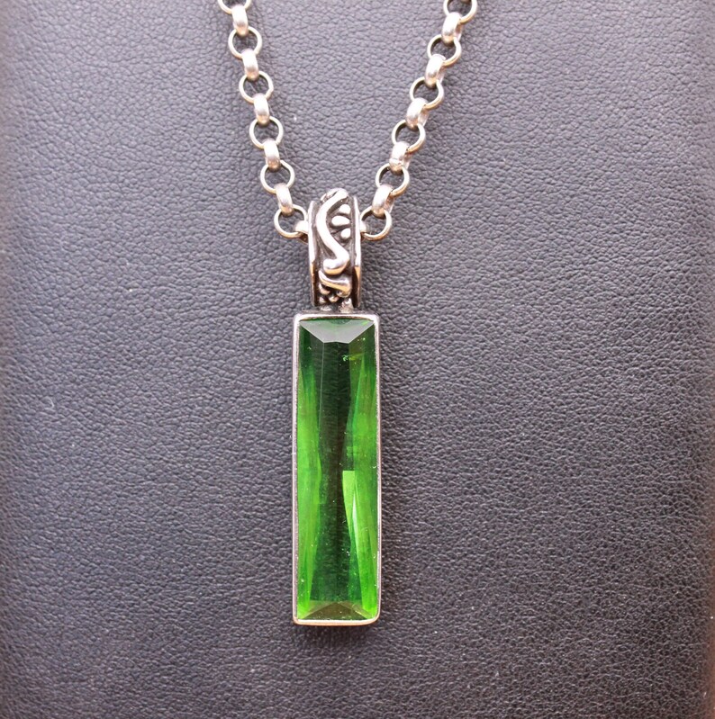 Emerald Green Faceted Glass Drop Pendant - Etsy
