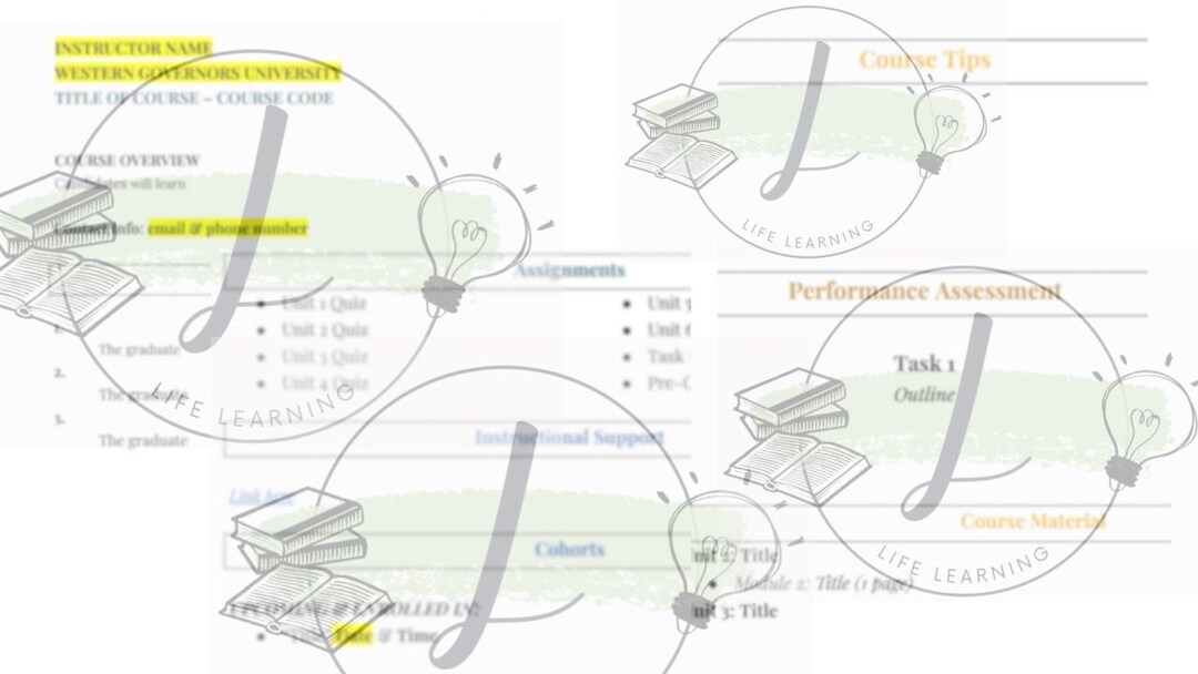 WGU Course Syllabus Template - Etsy