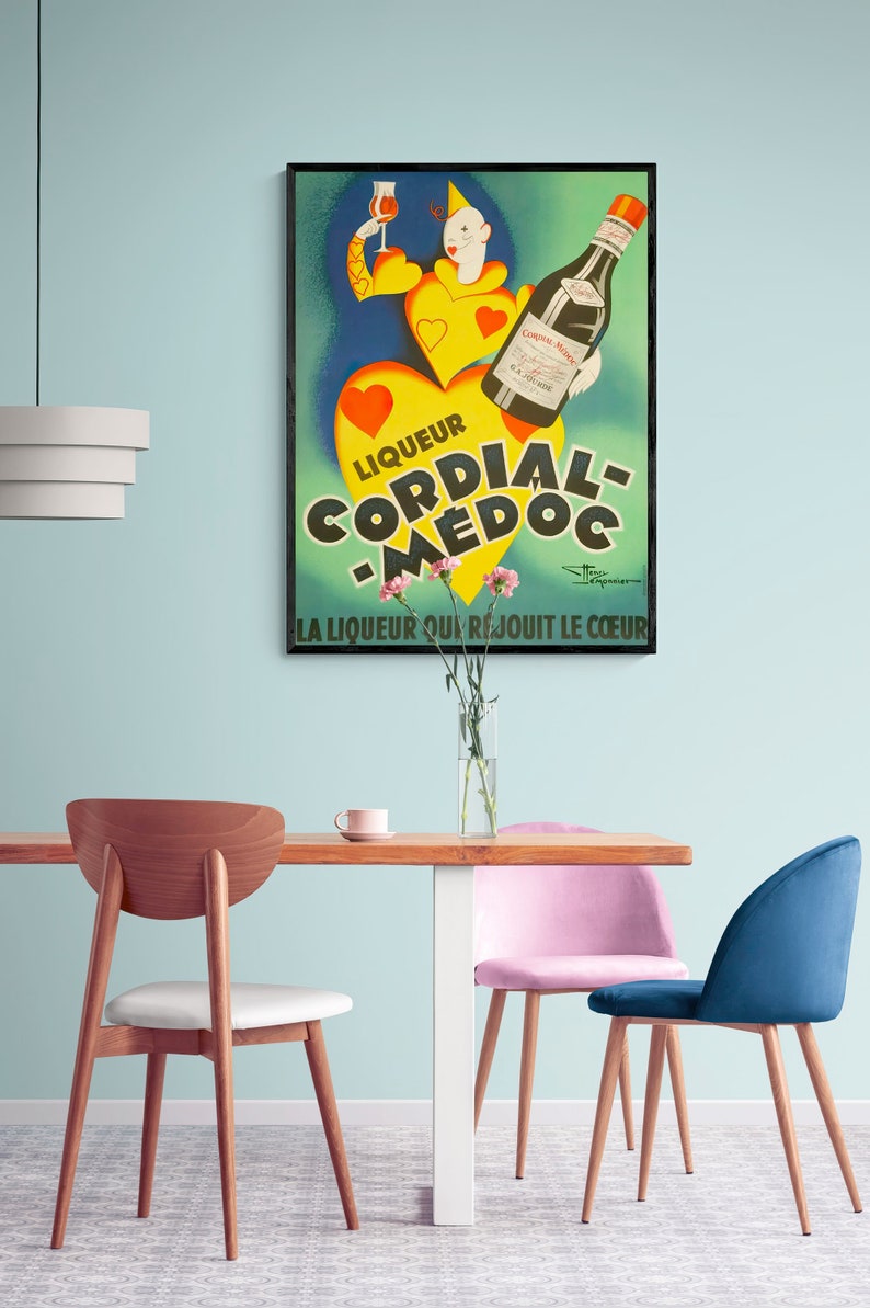 French Liqueur, Vintage Alcohol Poster, Ad Poster, DIGITAL DOWNLOAD ...