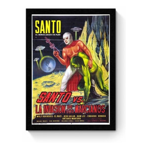 El Santo, Vintage Poster, Movie Poster, DIGITAL DOWNLOAD PRINTABLE ...