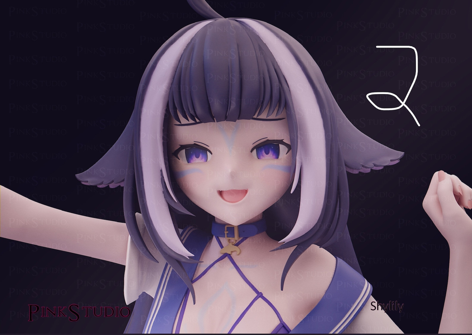 Shylily Vtuber 3d Print Not Painted - Etsy