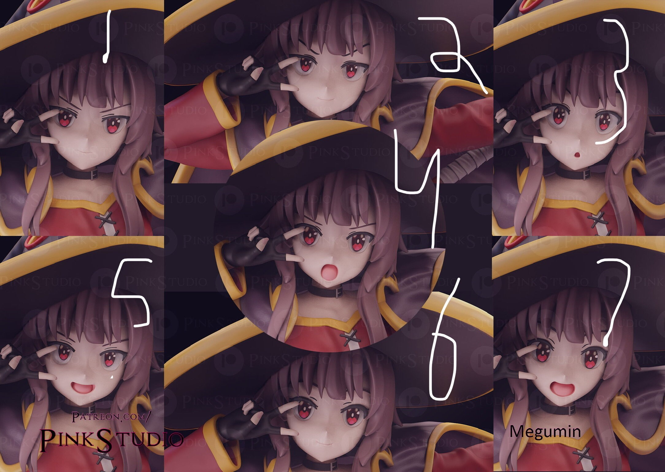 Megumin Resin 3d Print Not Painted - Etsy