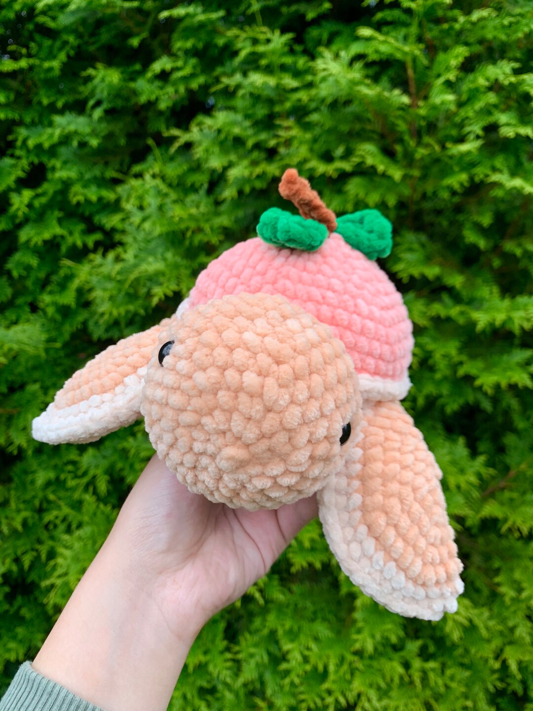 Crochet Turtle, Peach - Etsy