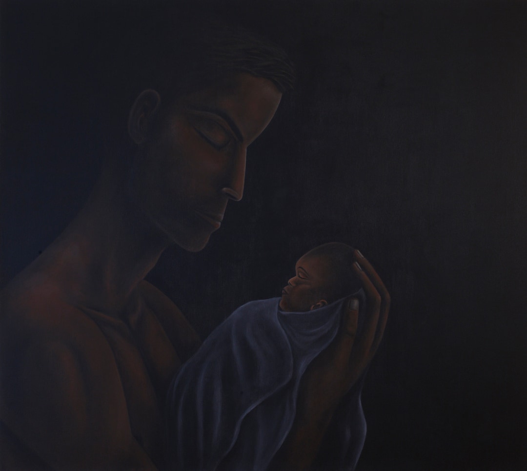 Safe in His Arms // Father Son Baby Hope Loss Wall Art Canvas Print - Etsy