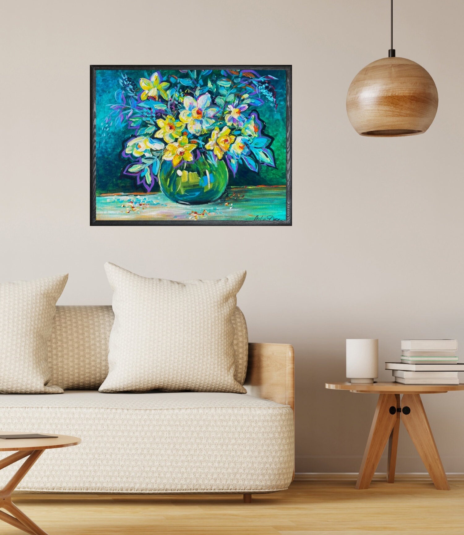 Handmade Flowers Painting Still Life With Daffodils Original Painting ...