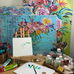 Handmade Flowers Painting Still Life With Daffodils Original Painting ...