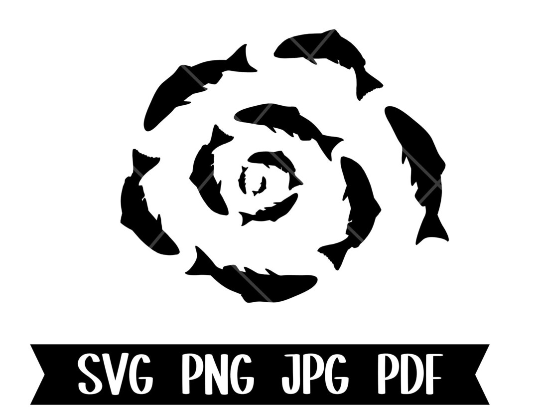 School of Fish SVG, Salmon SVG, Salmon Fishing Svg, Fish Svg, Fishing ...