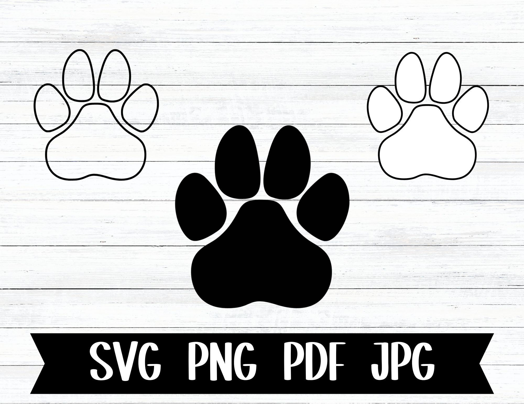 Dog Paw Print SVG, Cut File, Silhouette, Cut File Cricut, Layered Paw ...