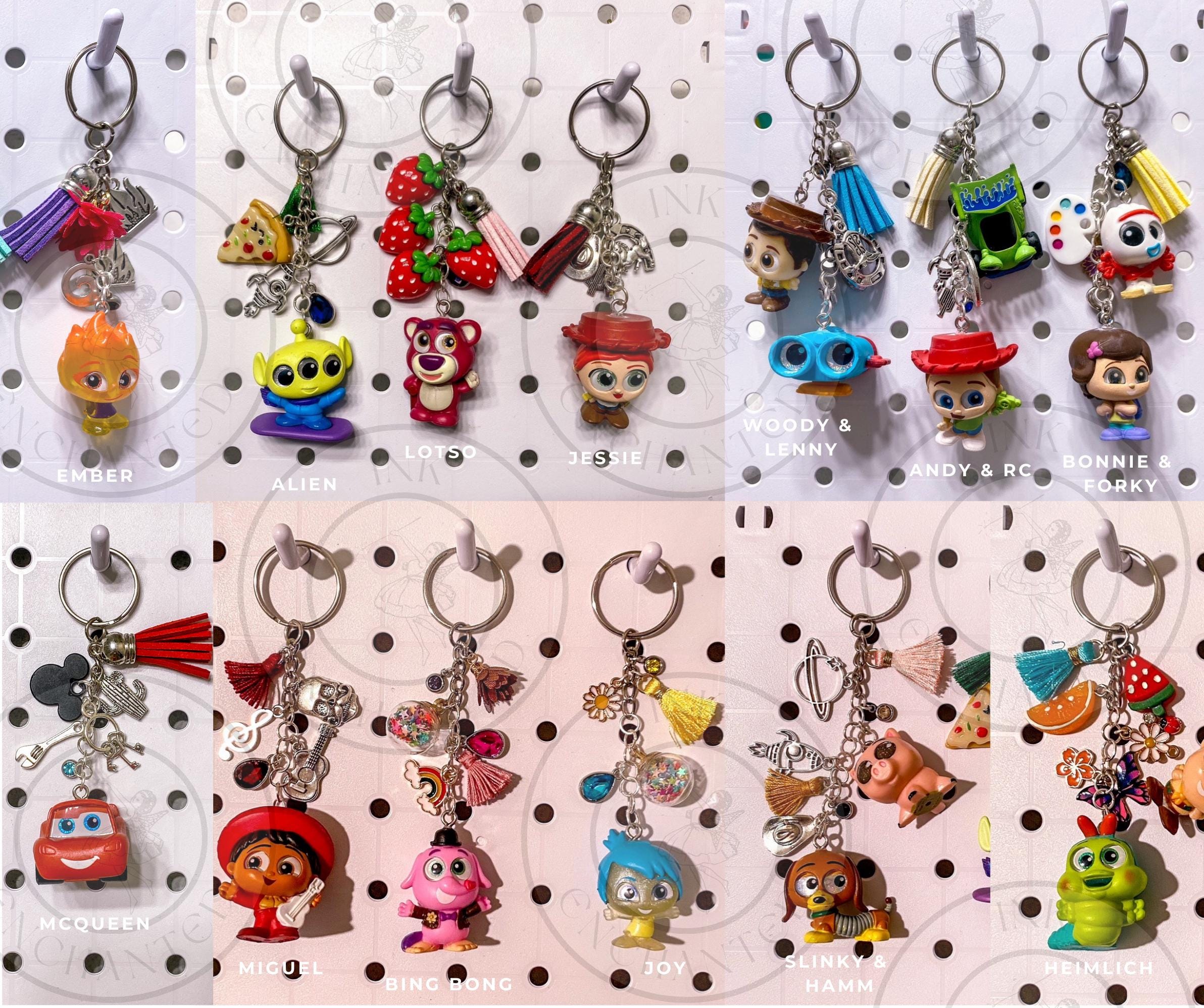 A-doorable Pixarverse Charm Figurine Keychains - Etsy
