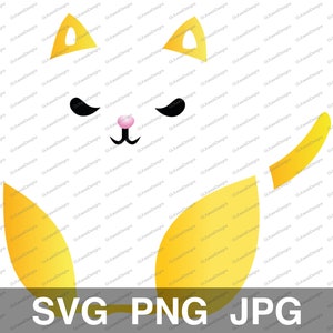 Cute Angry Cat SVG/PNG/JPG Clipart for - Etsy