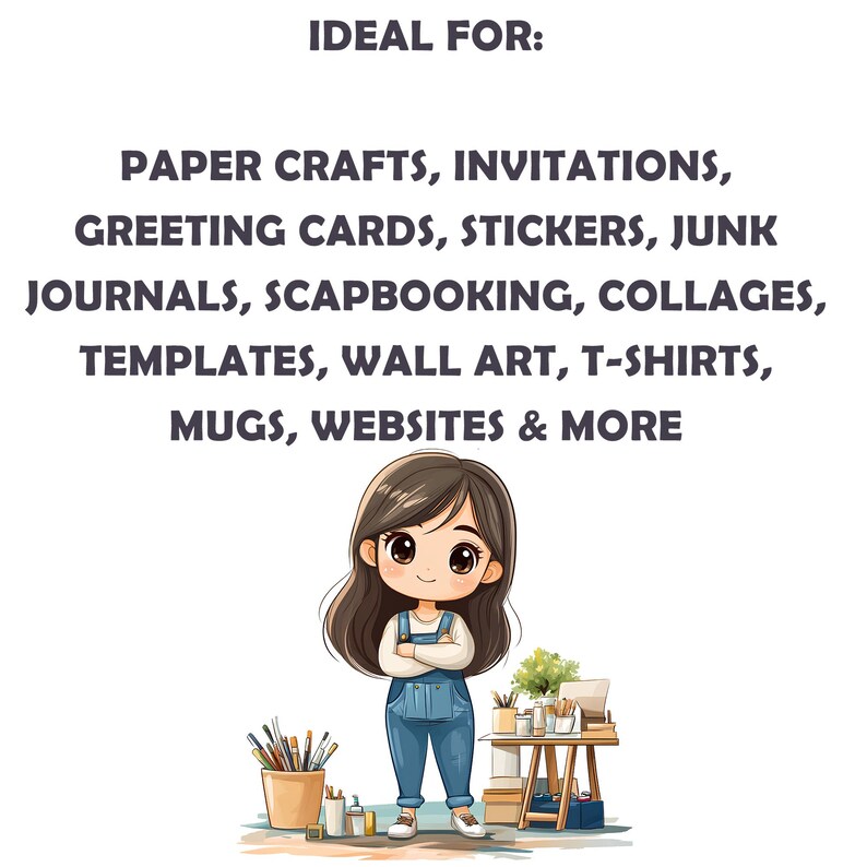 Kawaii Girls Occupations Clipart | Teacher Essentials | Cute Job Icons ...