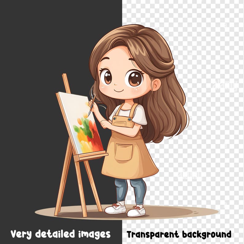 Kawaii Girls Occupations Clipart | Teacher Essentials | Cute Job Icons ...