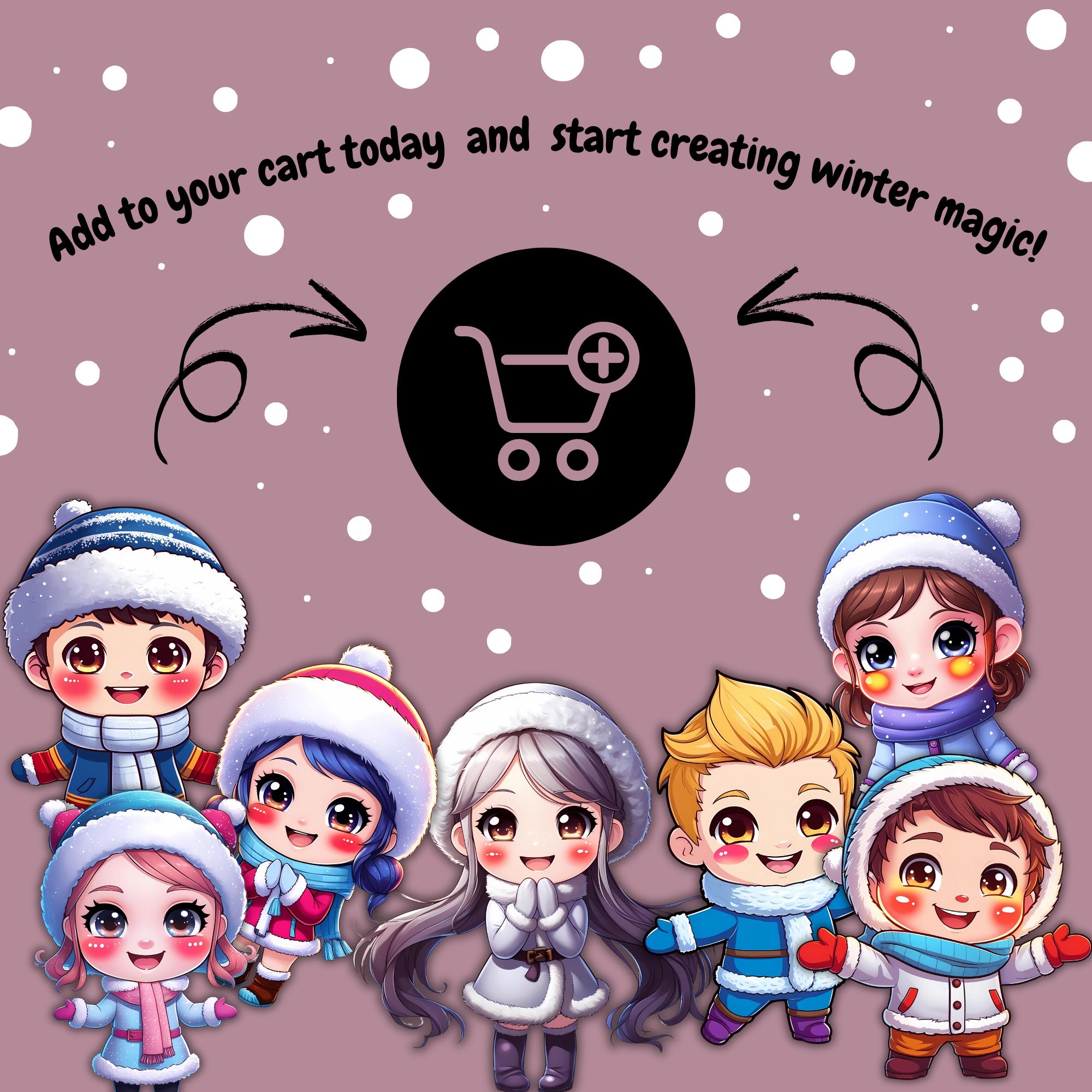 Winter Kids Clipart Bundle | Cute Girls and Boys Characters | 30 PNG ...