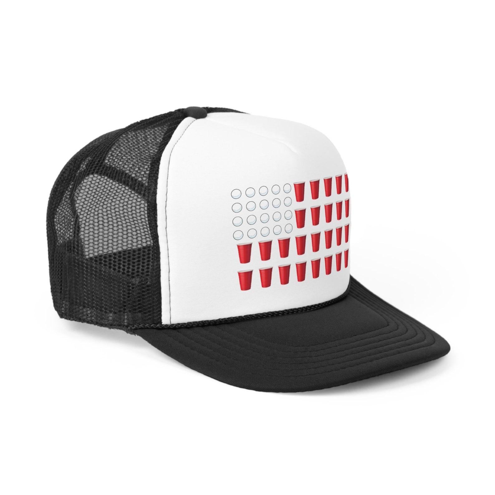 Red Solo Cup Flag Trucker Cap Party Hat Beer Pong Summer - Etsy