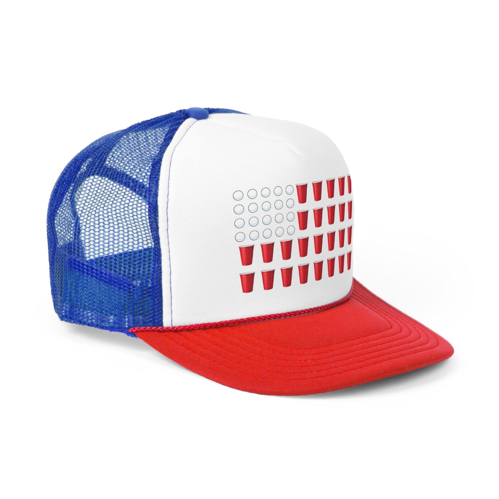 Red Solo Cup Flag Trucker Cap Party Hat Beer Pong Summer - Etsy