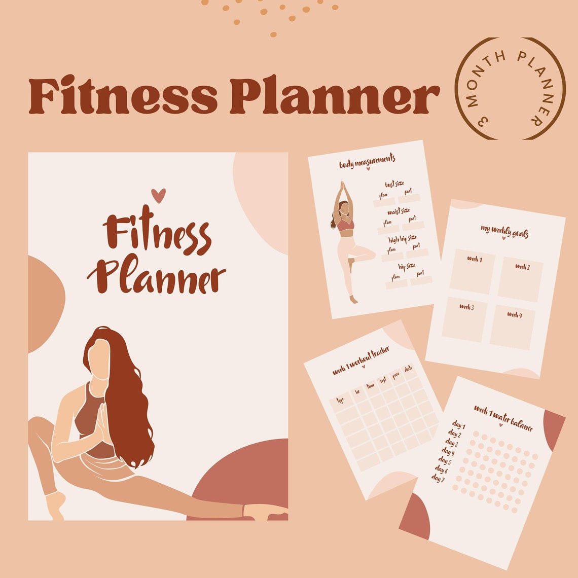Digital Fitness Planner and Tracker | Gym Workout Tracker | Self Love ...