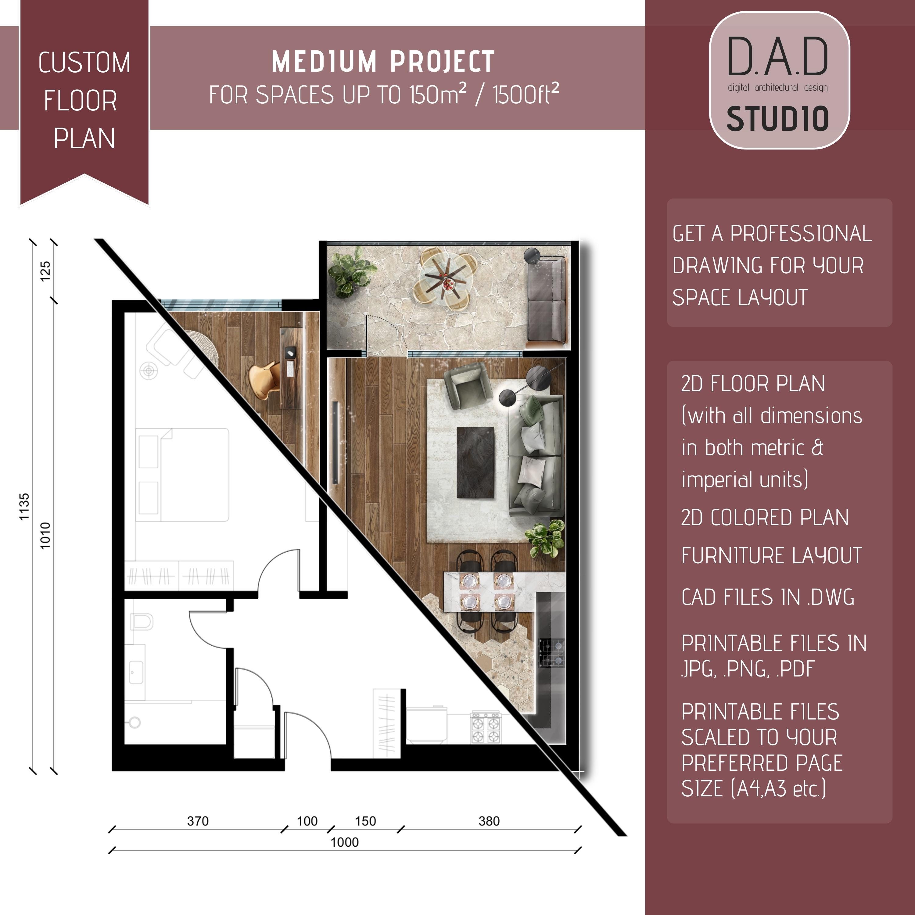 Custom Floor Plan Design Layout 2D Plan Design 2D Colored Plan Spatial ...