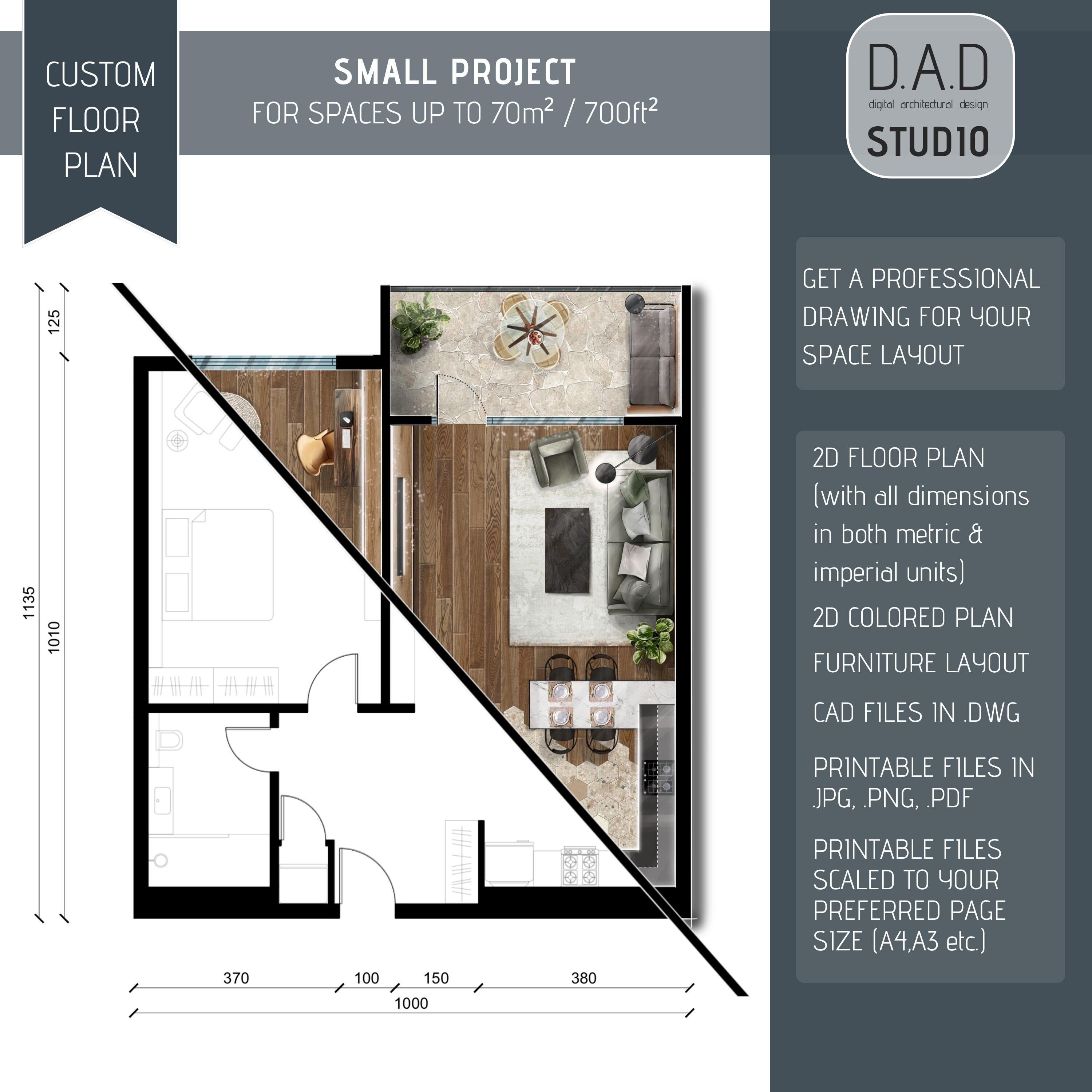 Custom Floor Plan Design| Layout 2D Plan Design| 2D Colored Plan ...