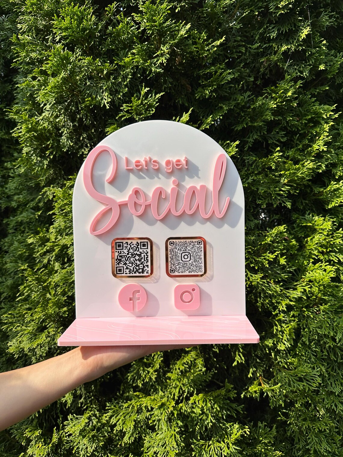 Social Media QR Code Stands | QR Codes | Stay Connected Stand | Social ...