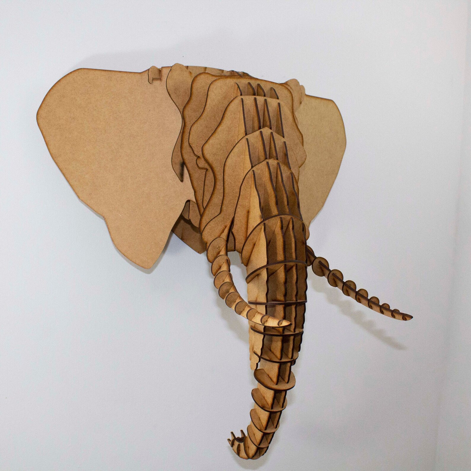 Laser Cut Elephant Head Wall Art: 3D Safari Decor - Etsy