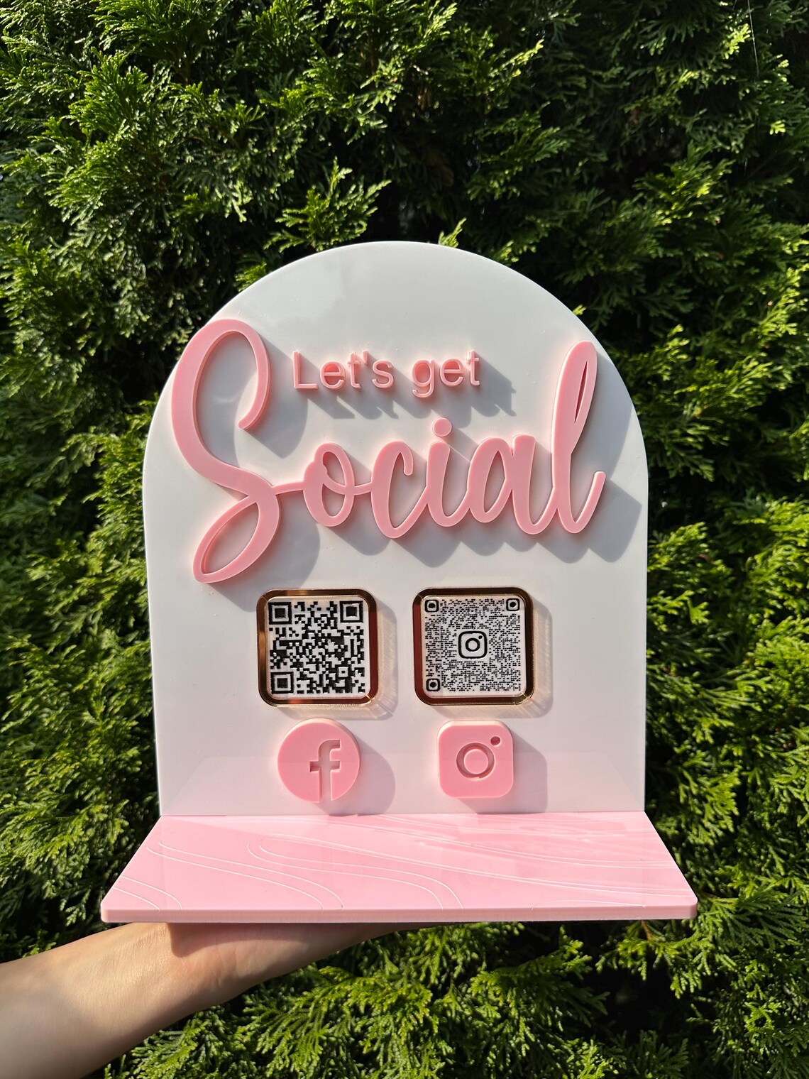 Social Media QR Code Stands | QR Codes | Stay Connected Stand | Social ...