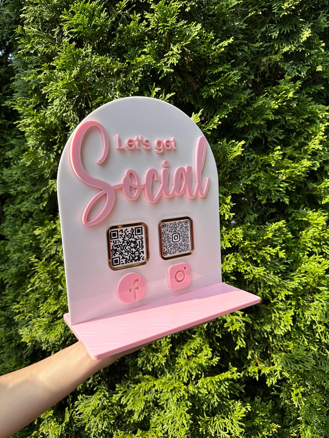Social Media QR Code Stands | QR Codes | Stay Connected Stand | Social ...