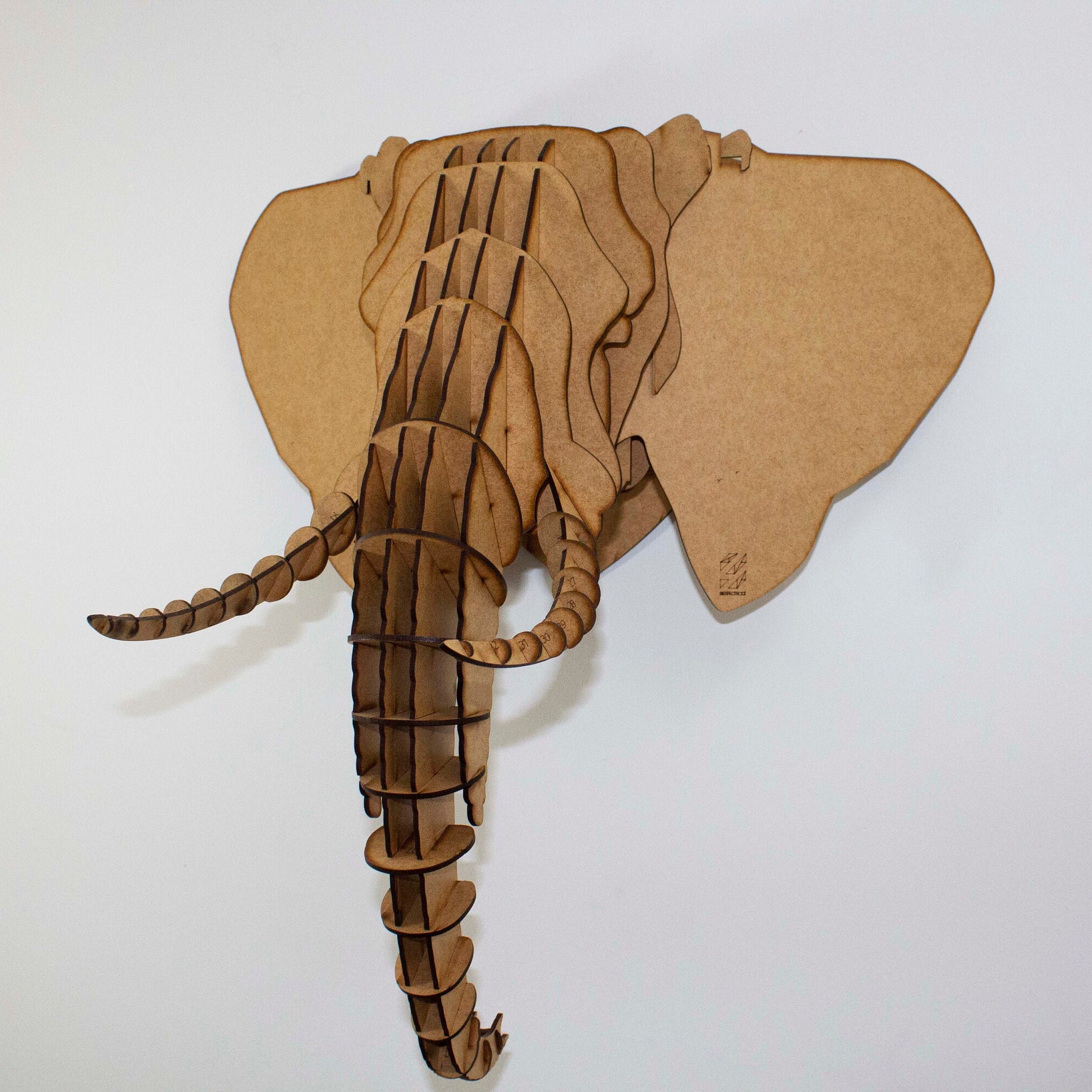 Laser Cut Elephant Head Wall Art: 3D Safari Decor - Etsy
