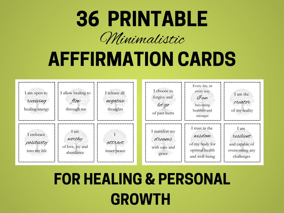 Affirmation Cards Printable, Healing and Personal Growth Affirmation ...