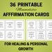 Affirmation Cards Printable, Healing and Personal Growth Affirmation ...
