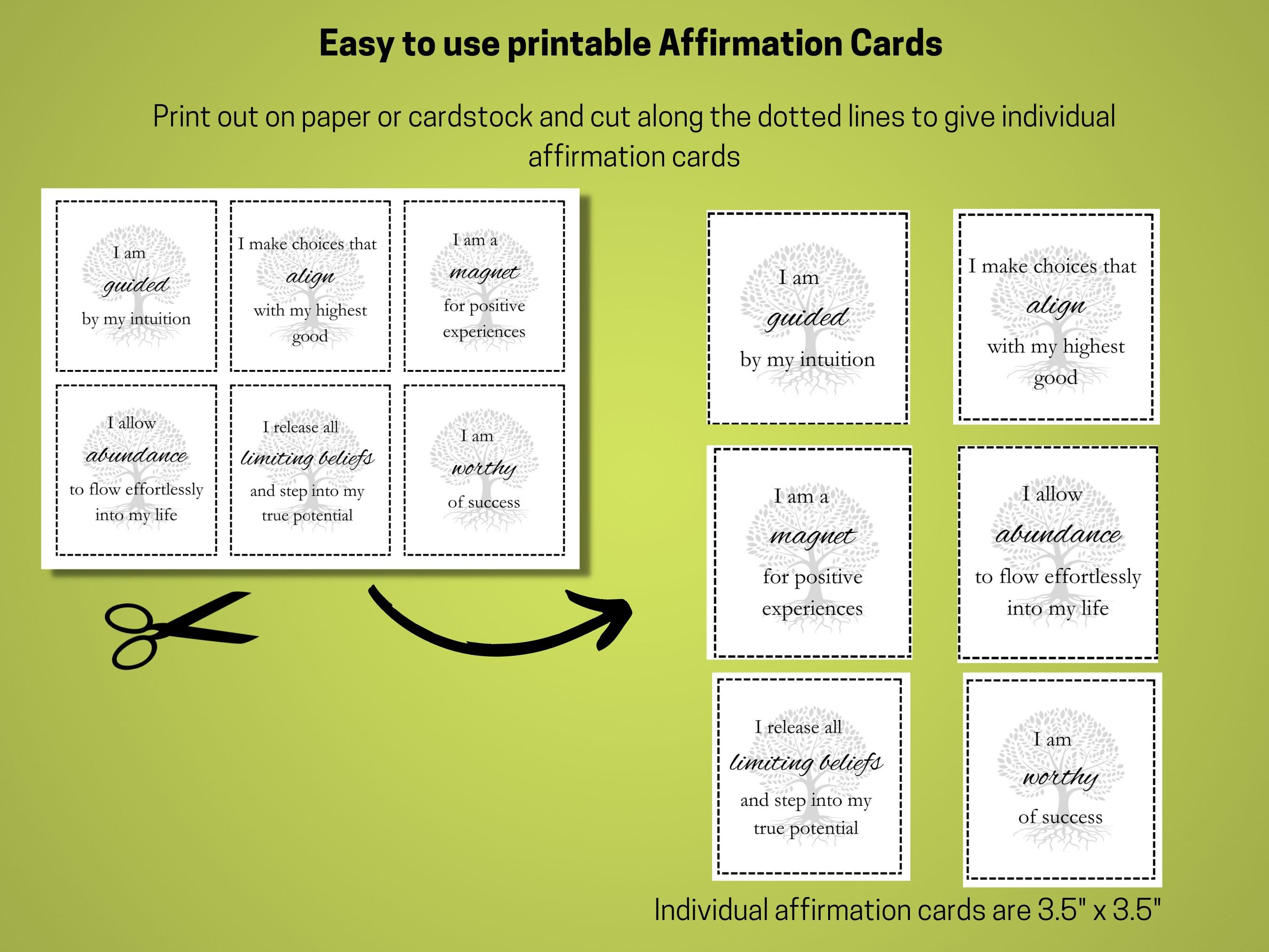 Affirmation Cards Printable, Healing and Personal Growth Affirmation ...