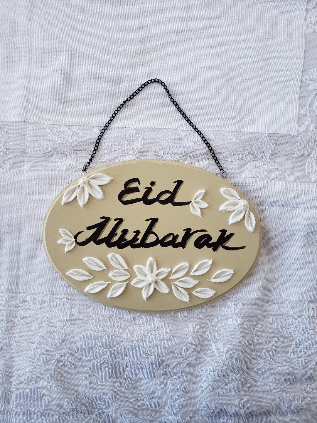 Eid Mubarak Sign, Eid Mubarak Door Hanging, Wooden Home Decor, Eid ...