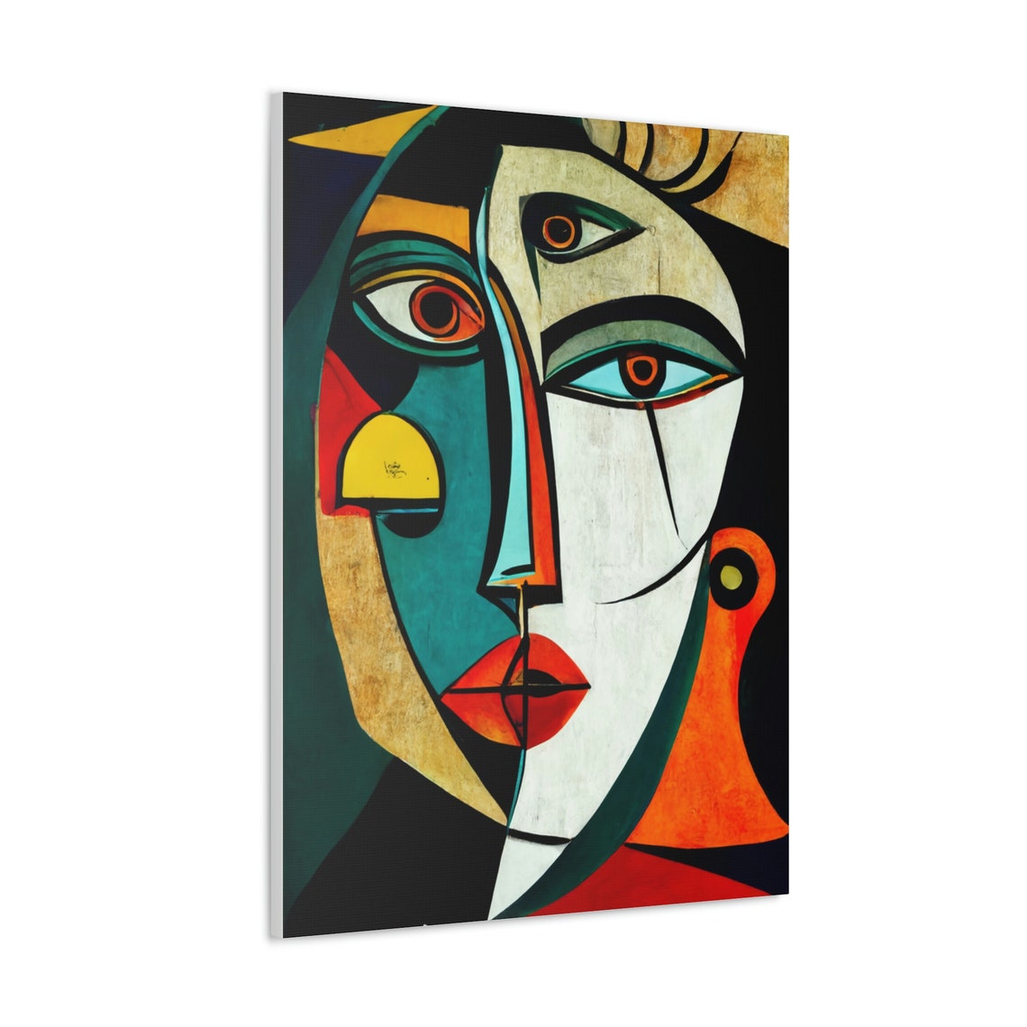 Modern Decor, Cubism Portrait, Art for Home, Gallery Wall, Contemporary ...