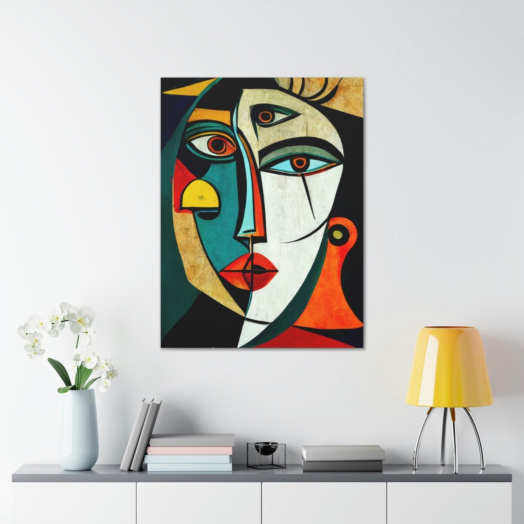 Modern Decor, Cubism Portrait, Art for Home, Gallery Wall, Contemporary ...