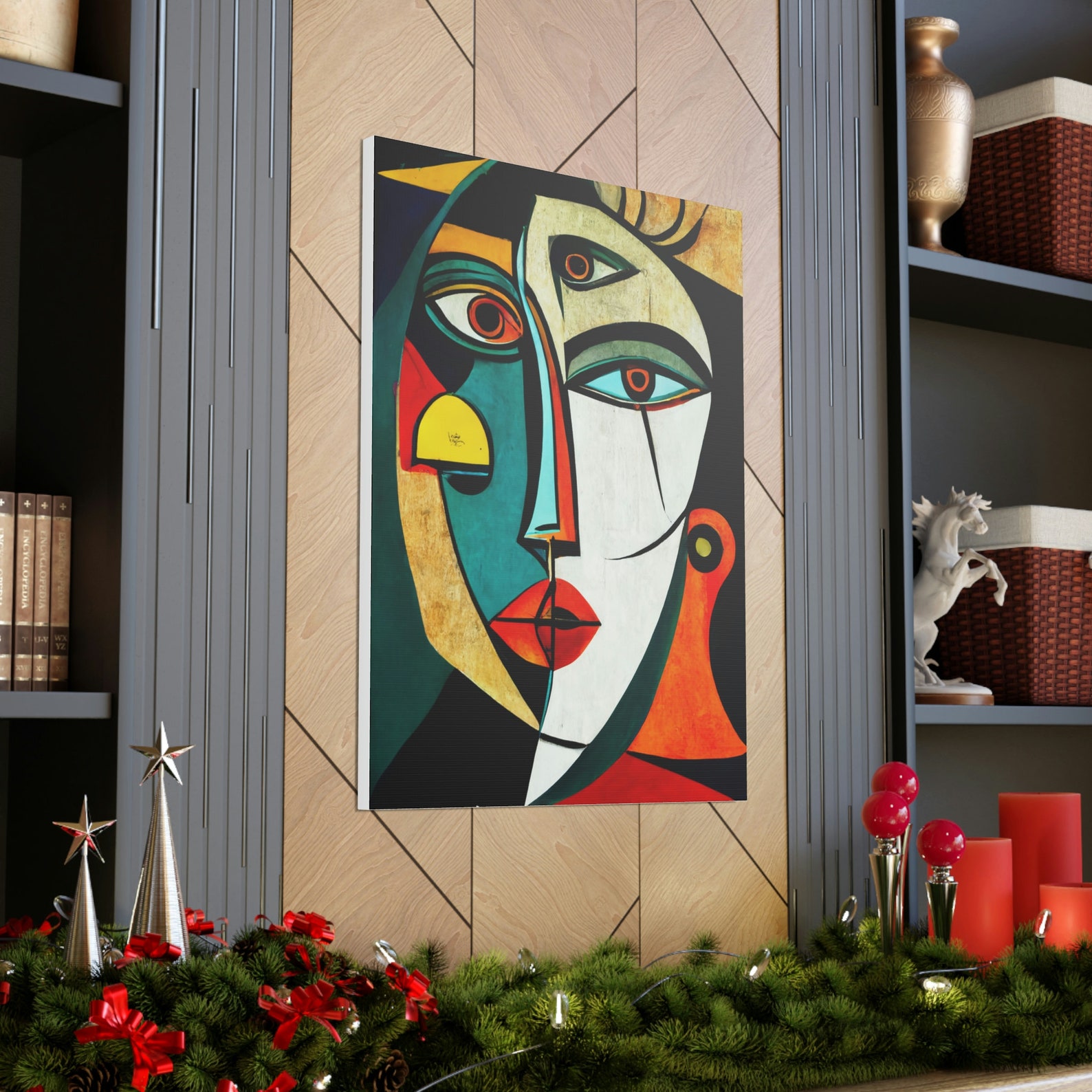 Modern Decor, Cubism Portrait, Art for Home, Gallery Wall, Contemporary ...