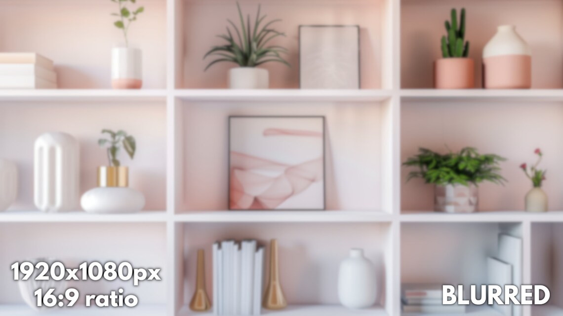 Pink Boho Shelves Virtual Background (digital Download) - Etsy