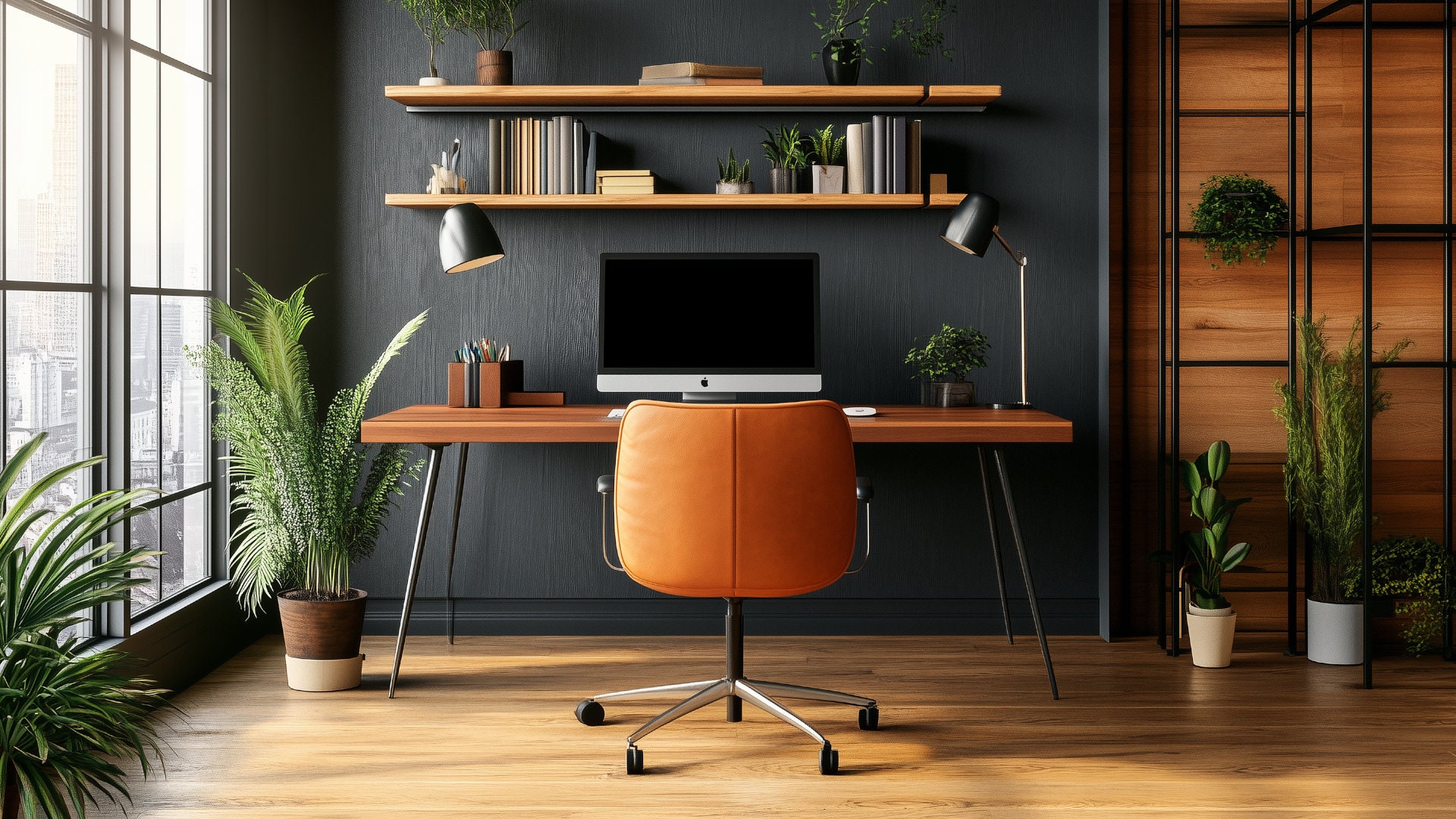 Modern Home Office Background Realistic Zoom Background Professional ...