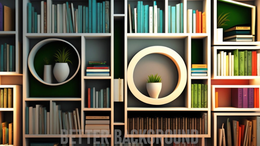 Modern Shelves Background Zoom Virtual Background - Etsy Denmark