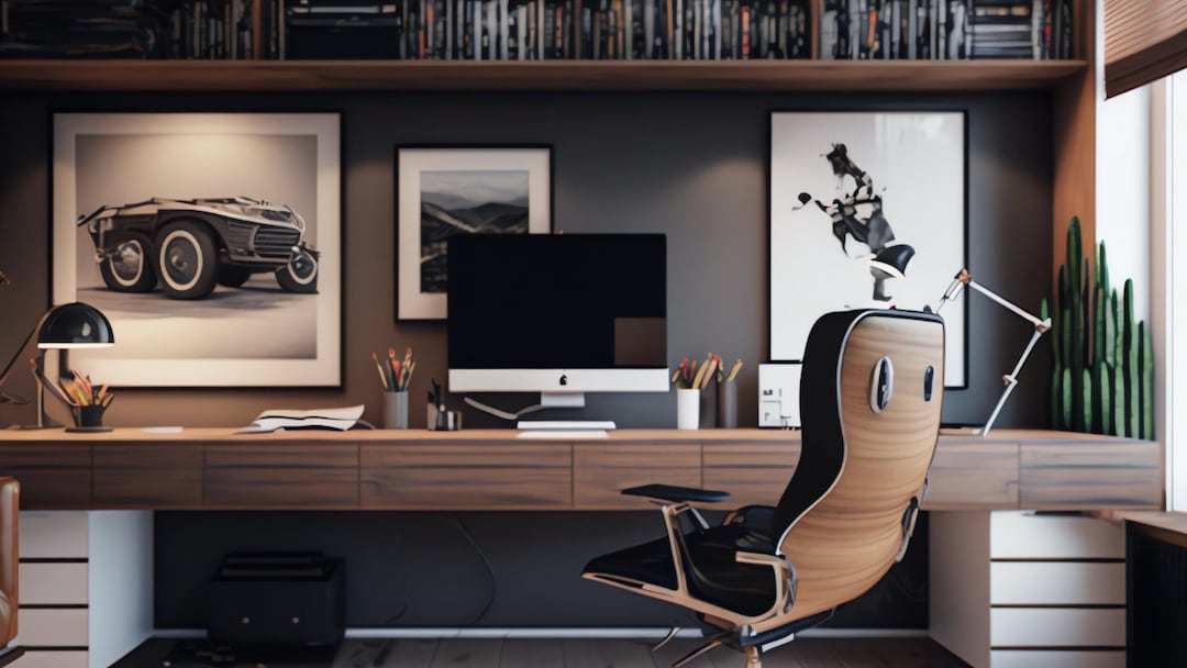 Modern Home Office Background | Realistic Zoom Background ...