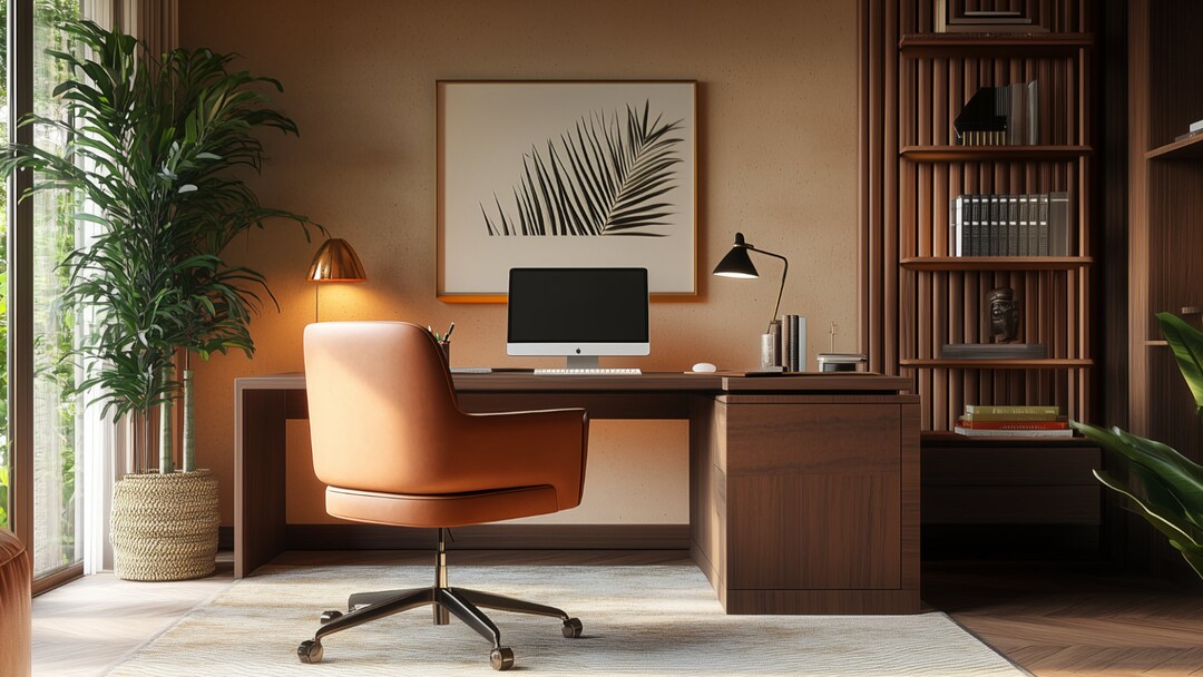 Modern Home Office Background | Realistic Zoom Background ...