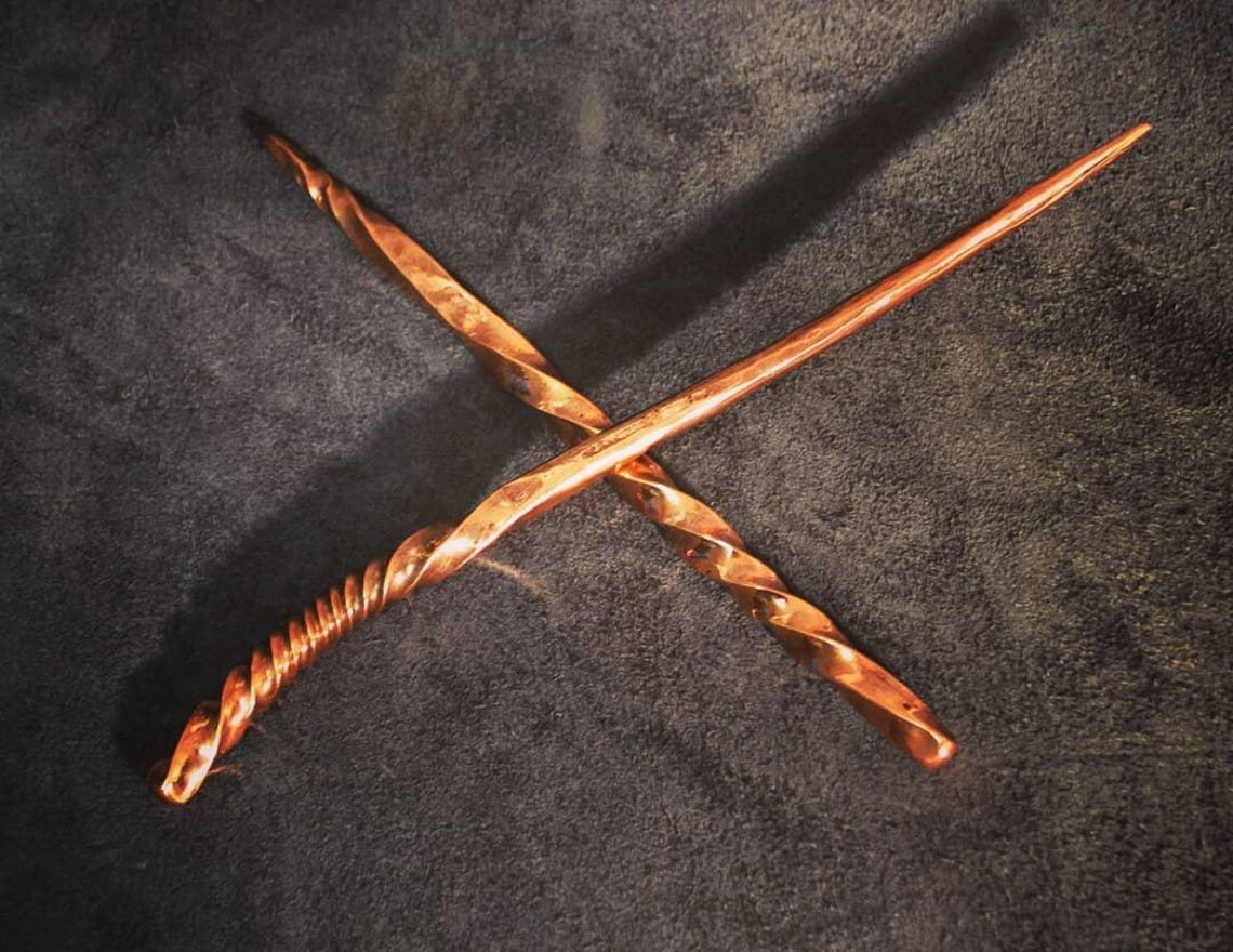 Copper Seeress Wand, Hand Forged by Traditional Blacksmith - Etsy