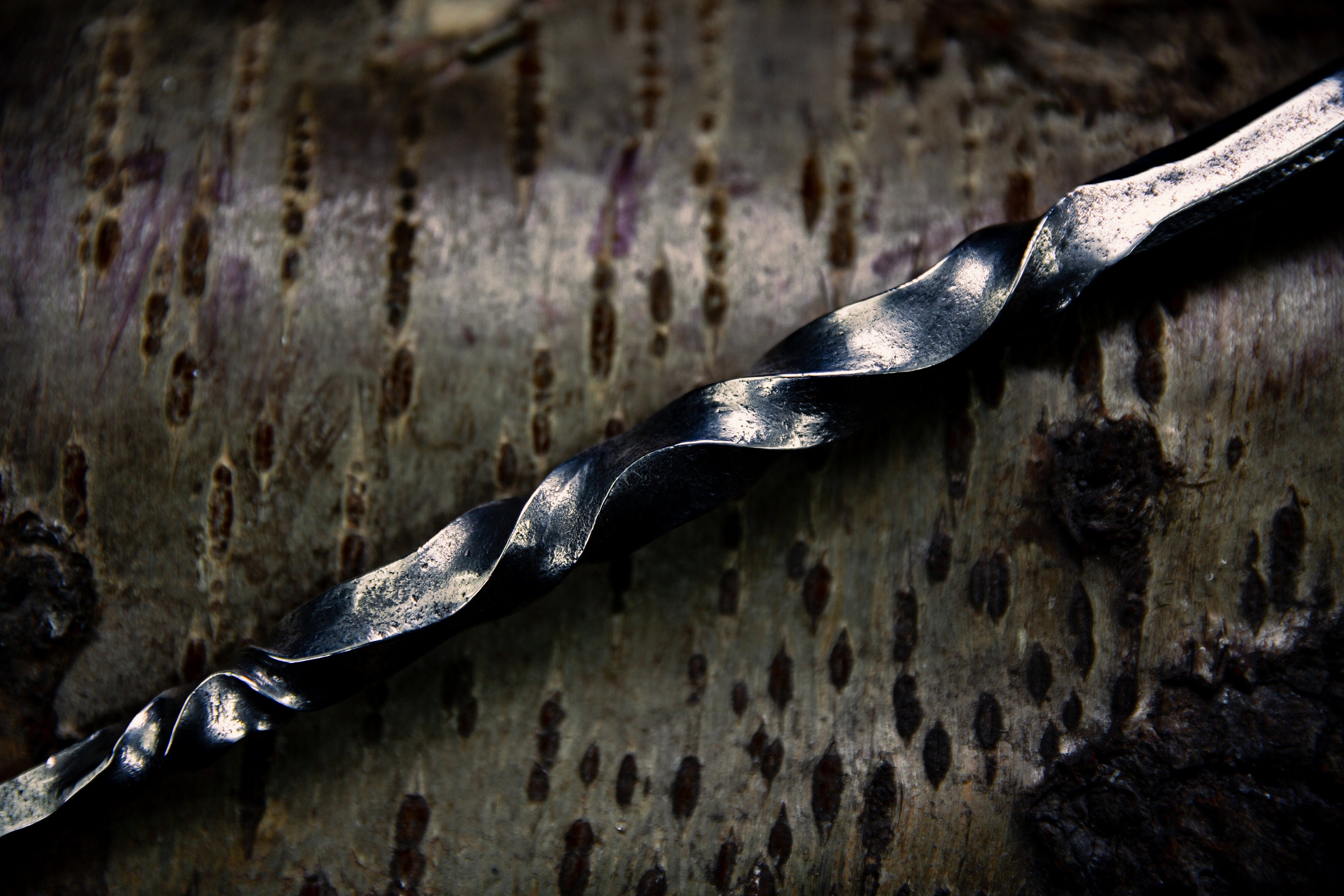 Sorcerer's Wave Iron Wand, Hand Forged - Etsy