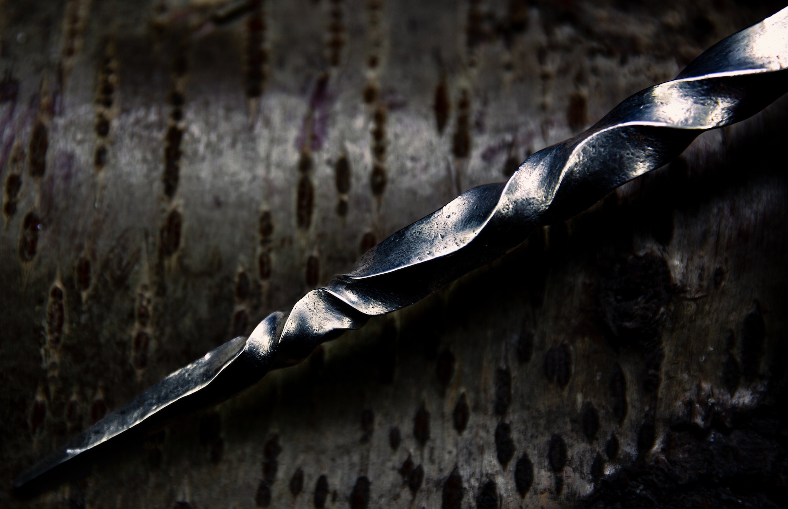 Sorcerer's Wave Iron Wand, Hand Forged - Etsy