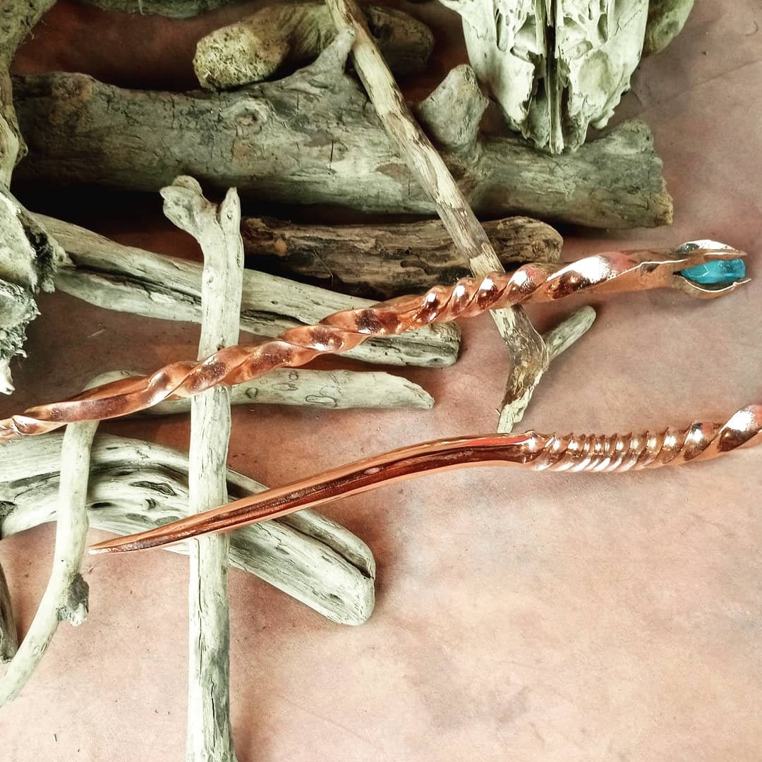 Copper and Quartz Sorceress Wands, Hand Forged in Yorkshire - Etsy